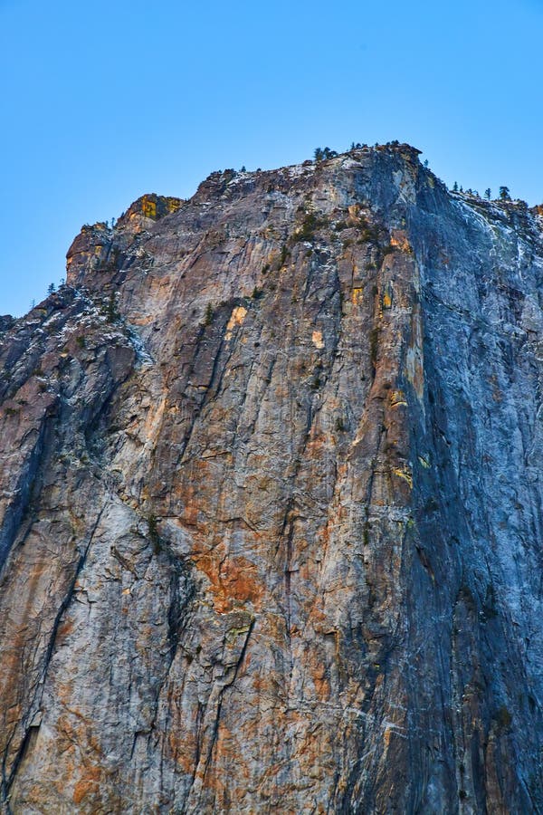 Stark Cliffs at Yosemite of Cathedral Rock Stock Photo - Image of rough ...