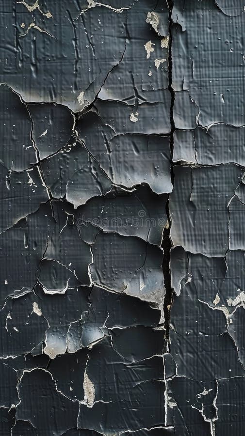 A Stark Depiction of Jagged Cracks Sprawling Across a Dark Surface. the ...