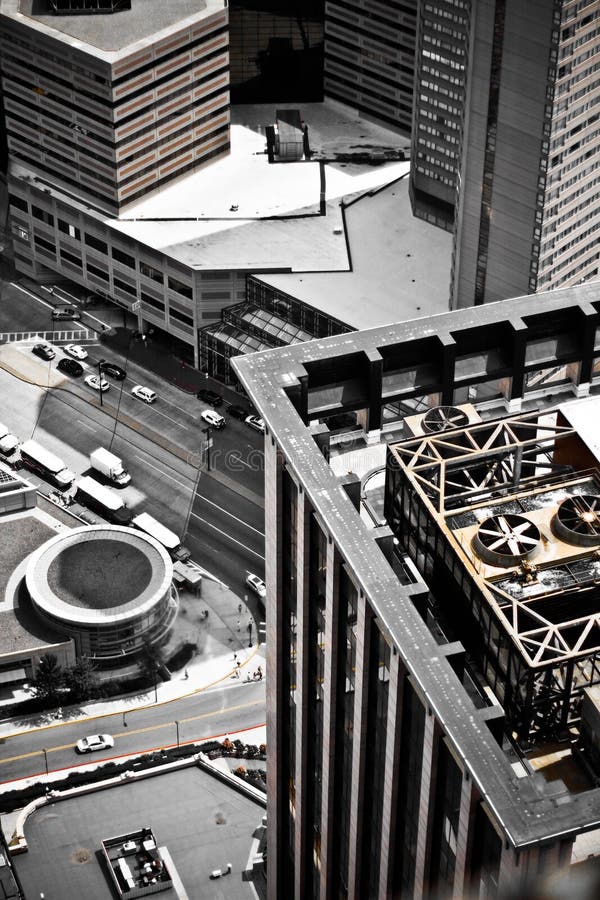 Industrial Rooftop Stacks stock image. Image of growth - 15944353