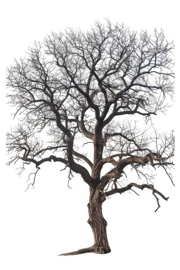A Stark Image of a Leafless Tree on a White Backdrop. Suitable for ...