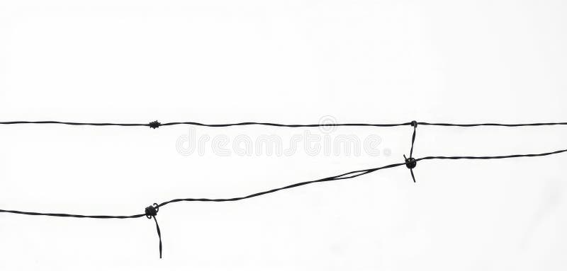 Stark, Isolated Wire Fence Against a Plain Background, Lines, Stark ...