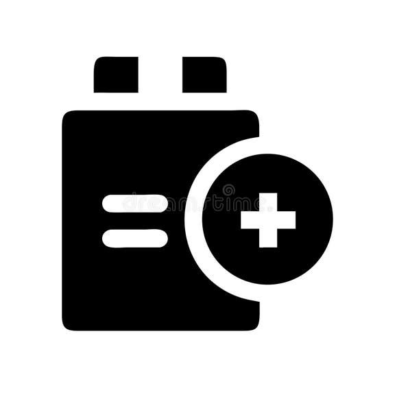 Black Add Document Icon, Plus Symbol for Adding Information Stock ...