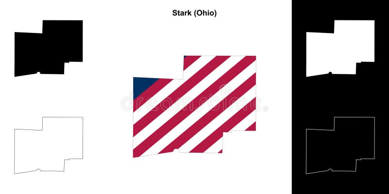 Stark outline map stock vector. Illustration of vector - 324058615