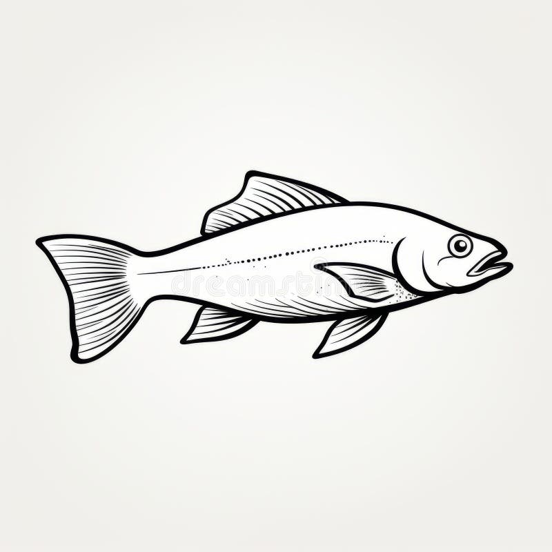 Fish Line Drawings Stock Illustrations – 527 Fish Line Drawings Stock ...