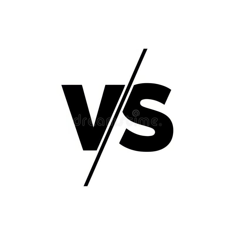 Bold Black Versus Symbol "vs" Clearly Defined for Comparison and ...