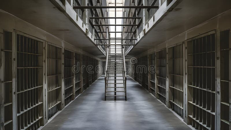 A Stark View of Jail Cells stock image. Image of prison - 320902483
