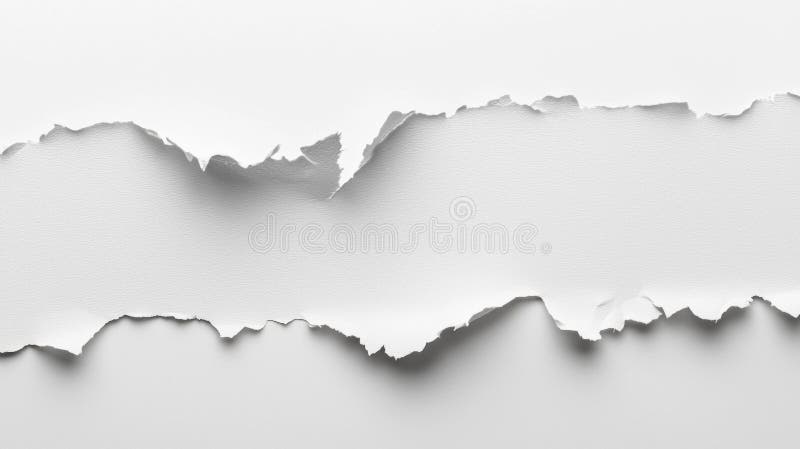 Stark White Paper Features a Clean Horizontal Tear Creating a Perfect ...