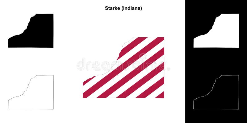 Starke outline map stock vector. Illustration of counties - 323885819