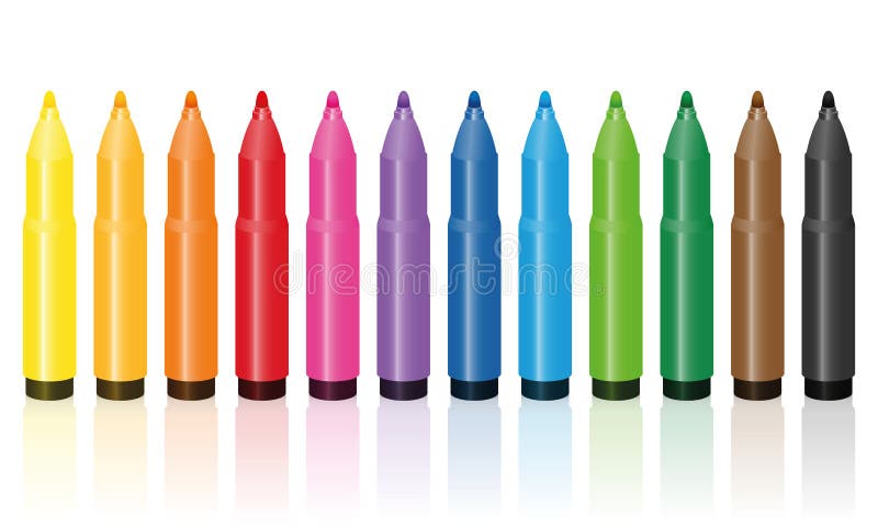 Der Filzstift. vektor abbildung. Illustration von getrennt - 35037588