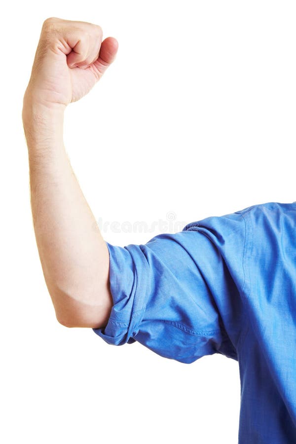 Mann, Der Seine Armmuskeln Biegt Stockfoto - Bild von blick, mann: 12966966