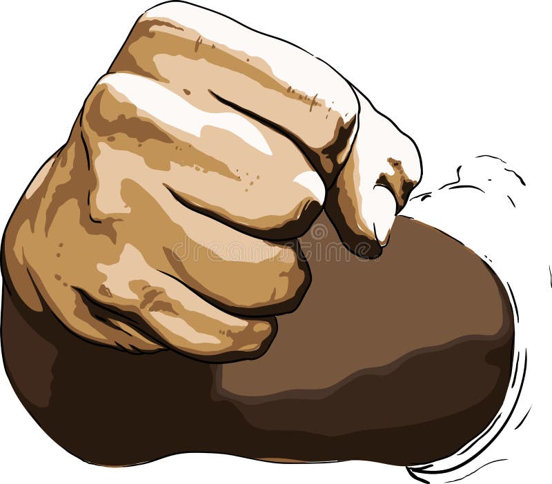 Starker Durchschlag vektor abbildung. Illustration von konzept - 93148606