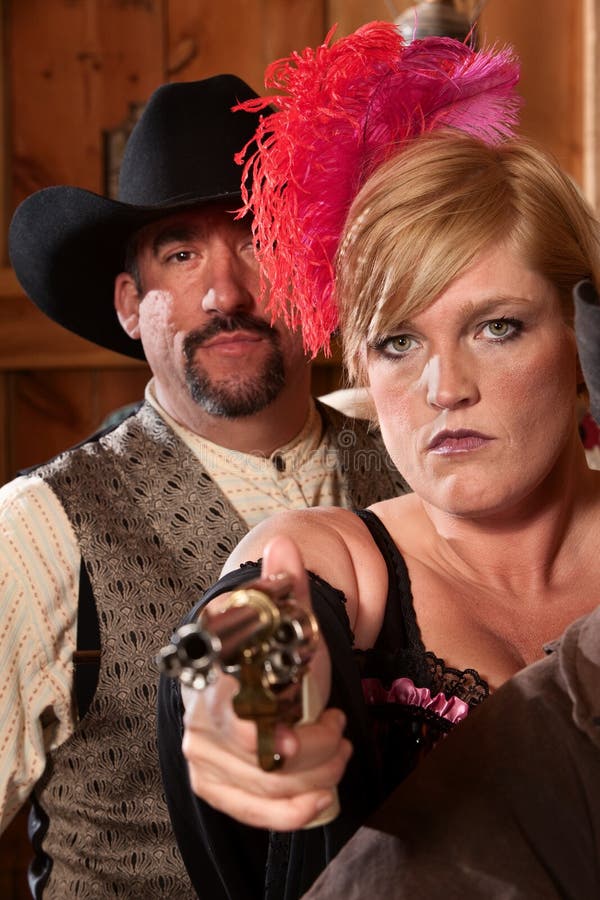 Starkes Stab-Mädchen Mit Gewehr Stockbild - Bild von amerikanisch, rosa ...