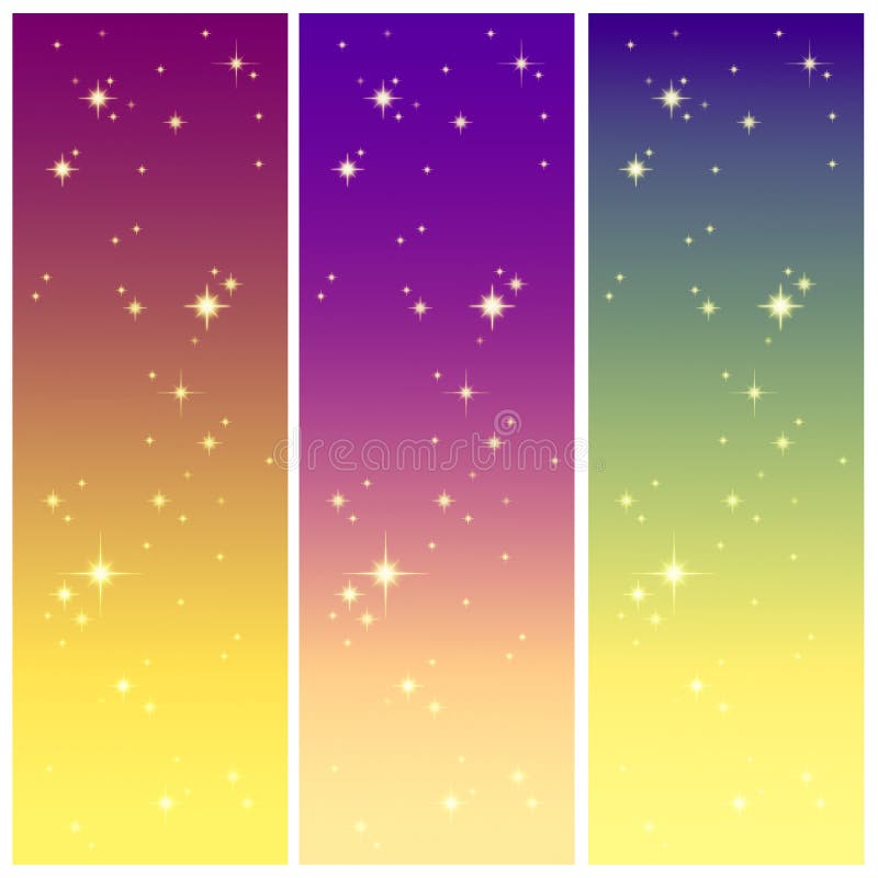 Starlight on the Colorful Sky Stock Illustration - Illustration of ...