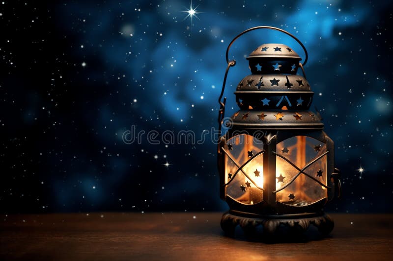 Starlight Lantern Fantasy Sky Night Gazing Stock Illustration ...