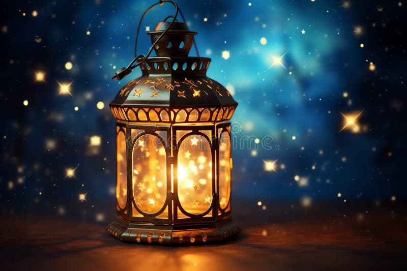 Starlight Lantern Fantasy Sky Night Gazing Stock Illustration ...
