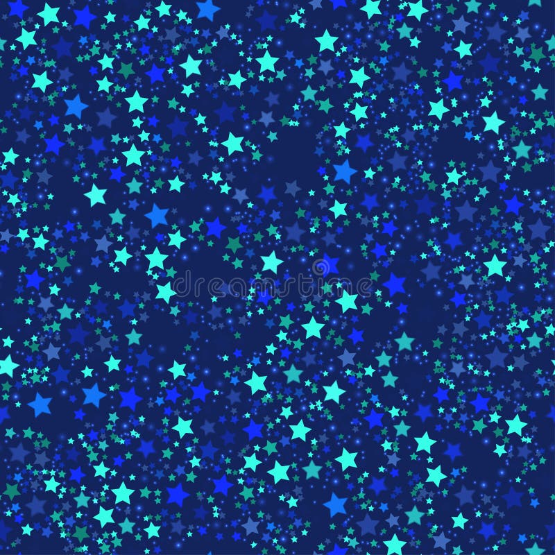 Starlight Seamless Pattern Vector Illustration in Flat Design Stock ...