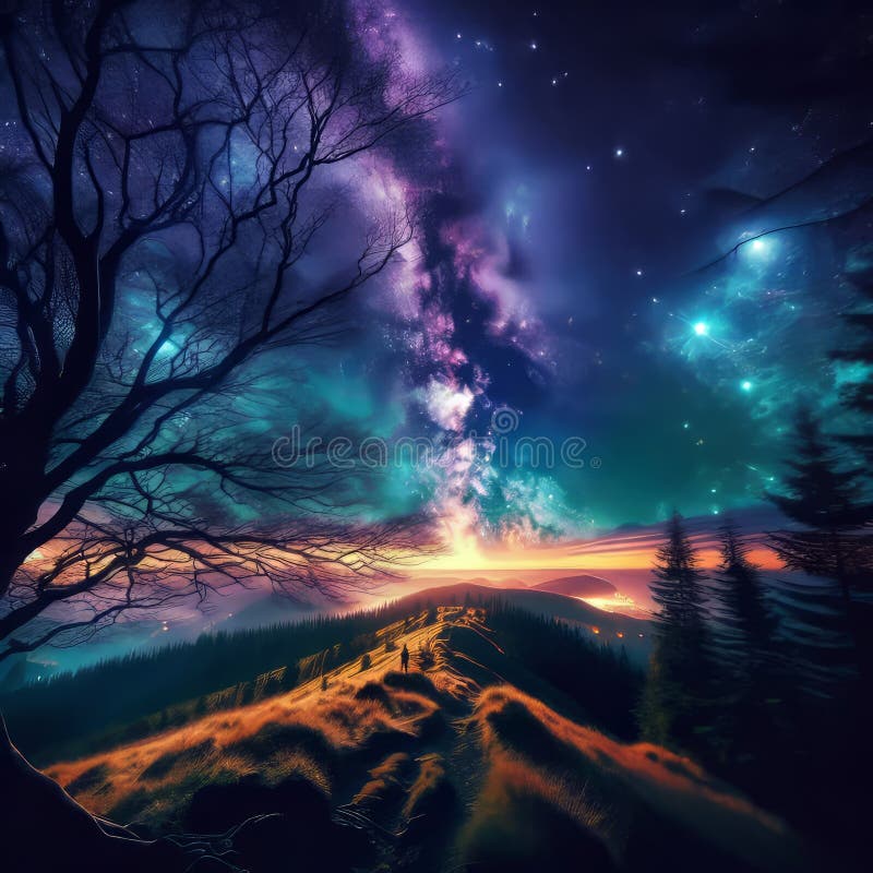 Starlight Sky a Stunning Image of the Starry Night Sky Stock ...