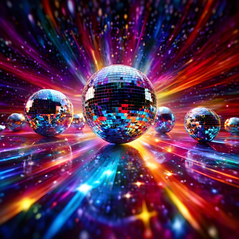 Starlight Symphony: Abstract Disco Motion Stock Illustration ...