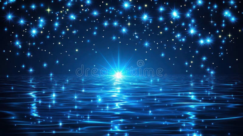 Starlight Symphony: a Nightscape of Glimmering Stars and Reflective ...