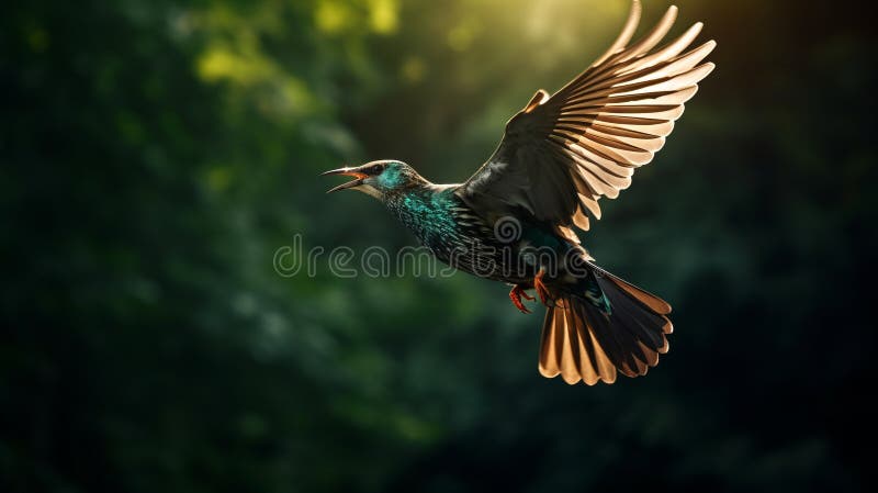 High-speed Starling Flying in Forest - Real Image (8k Stock ...