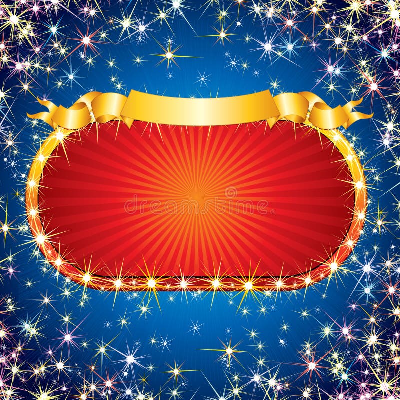 Starry Background Blank Sign Stock Vector - Illustration of glossy ...