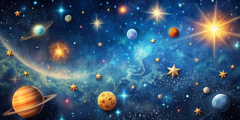 Starry Background and Distant Celestial Objects Generative AI Stock ...