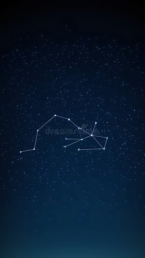 Starry Background with Constellation Map Overlay and White Star ...