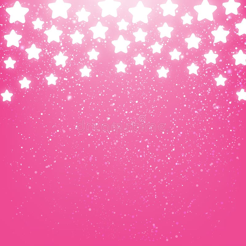 Pink Starry Sky with Clouds Stock Vector - Illustration of abstract ...