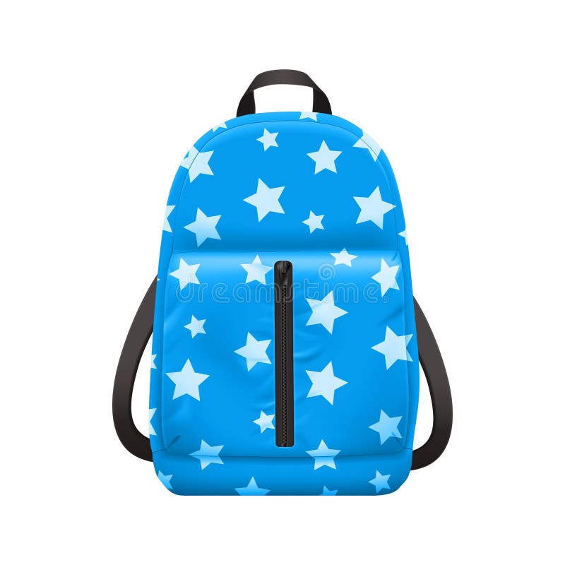 Starry Backpack Realistic Composition Stock Vector - Illustration of ...