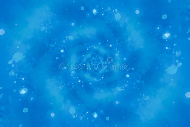 Starry Blue Background with Optical Spiral and Futuristic Design Stock ...
