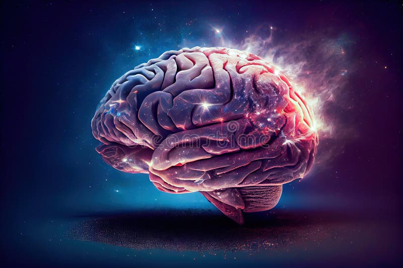 Starry Brain - Generative AI Stock Illustration - Illustration of ...