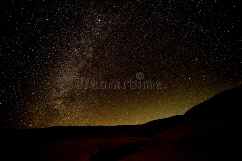 Starry Bright Night stock image. Image of hill, milky - 61535131