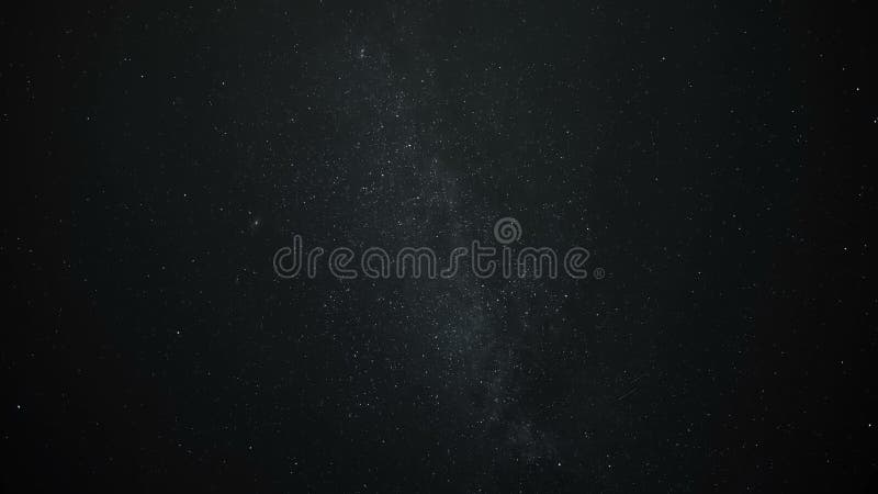 Starry Constellations Motion and Universe Field on Deep Night Sky ...