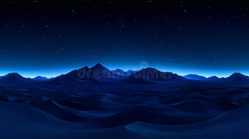 The Starry Desert Illustration is a Degree Starry Night Desert ...