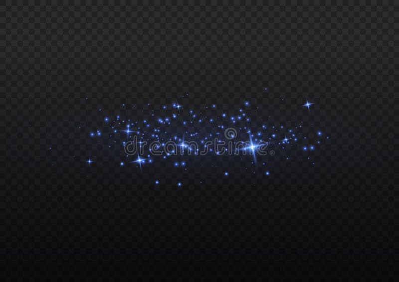 Starry Dust, Flash Light Spark, Sparkle Blue Star Stock Vector ...