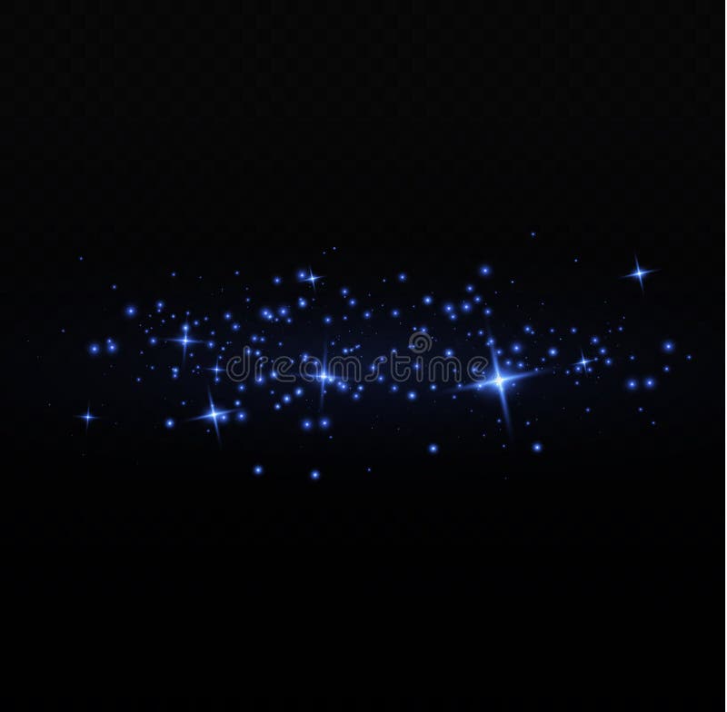 Starry Dust, Flash Light Spark, Sparkle Blue Star Stock Vector ...