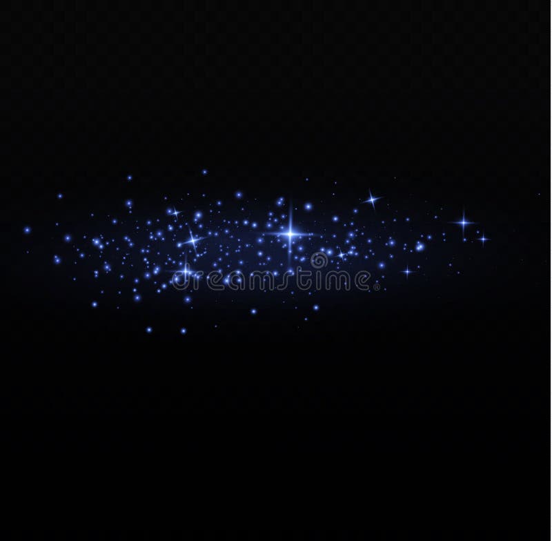 Starry Dust, Flash Light Spark, Sparkle Blue Star Stock Illustration ...