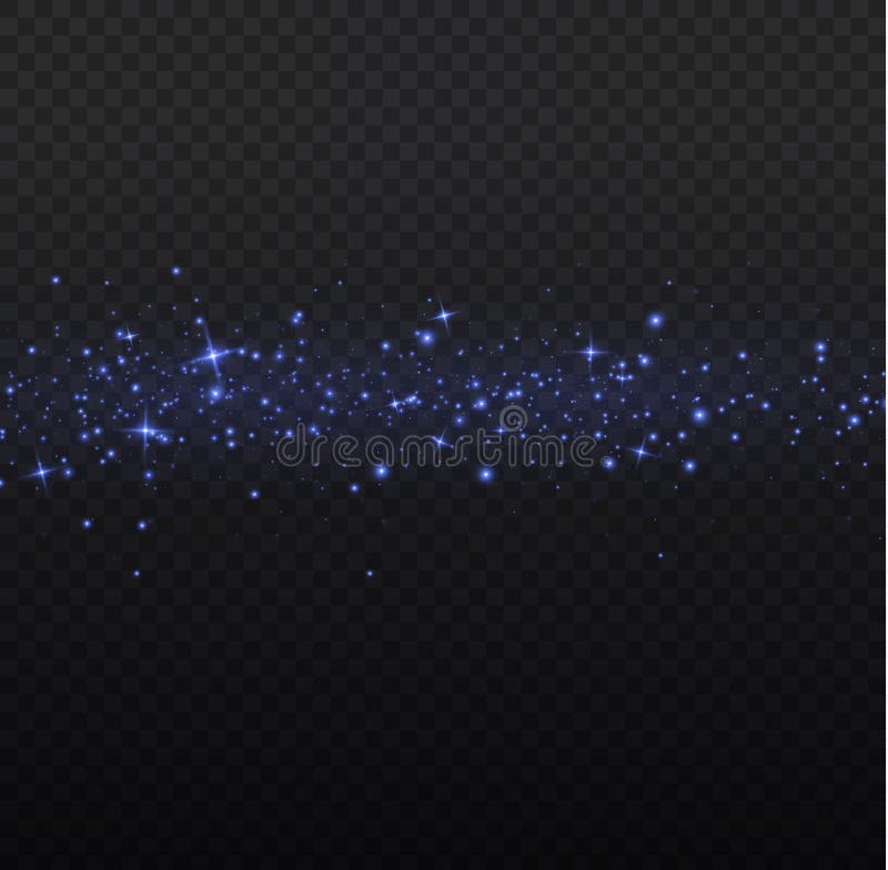 Starry Dust, Flash Light Spark, Sparkle Blue Star Stock Illustration ...