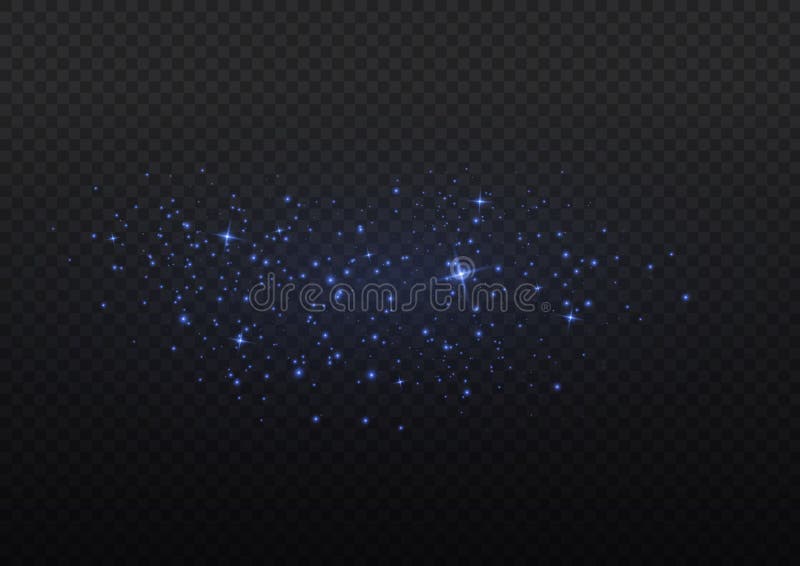 Starry Dust, Flash Light Spark, Sparkle Blue Star Stock Illustration ...