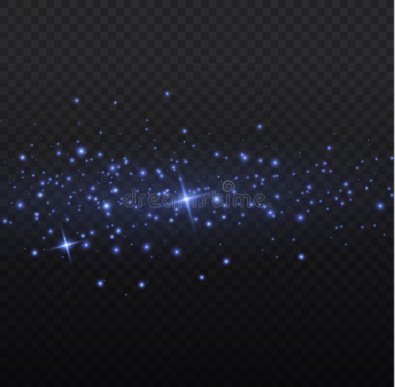 Starry Dust, Flash Light Spark, Sparkle Blue Star Stock Vector ...