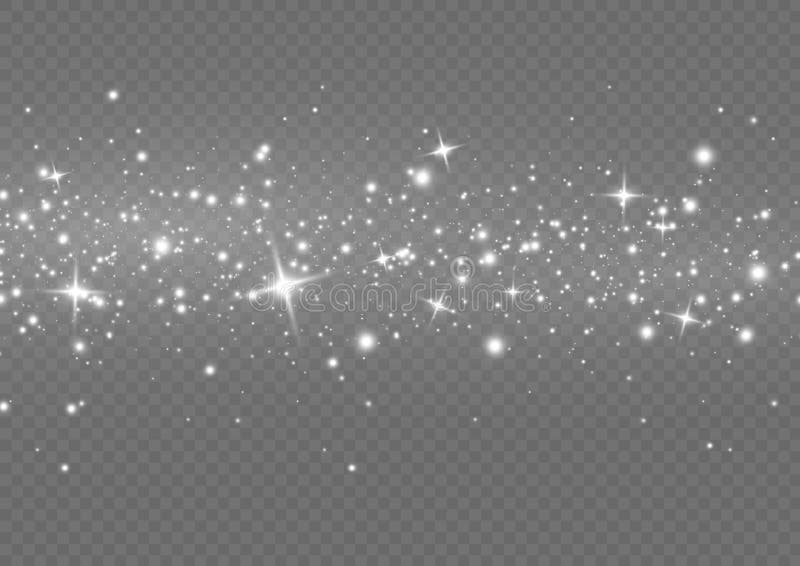 Starry Dust, Flash Light Spark, Sparkle White Star Stock Illustration ...