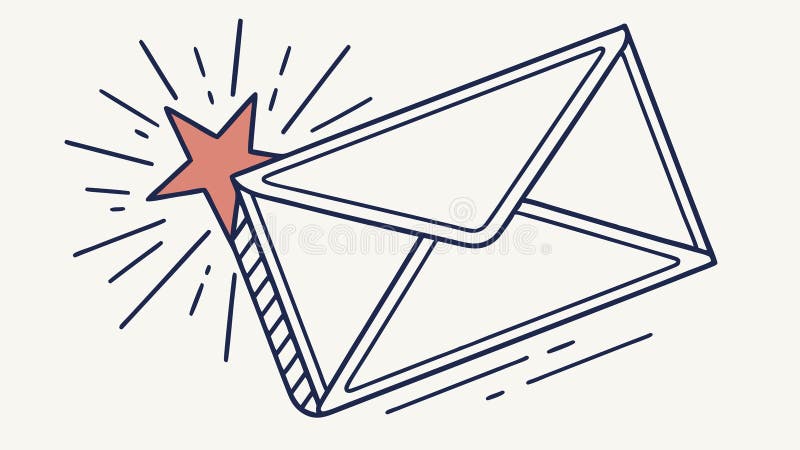 Starry Email, New Message Notification, Digital Communication, Vector ...