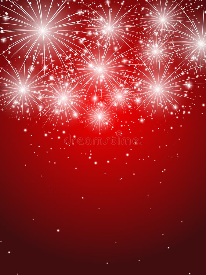 Starry Fireworks in Night Sky Stock Vector - Illustration of festival ...