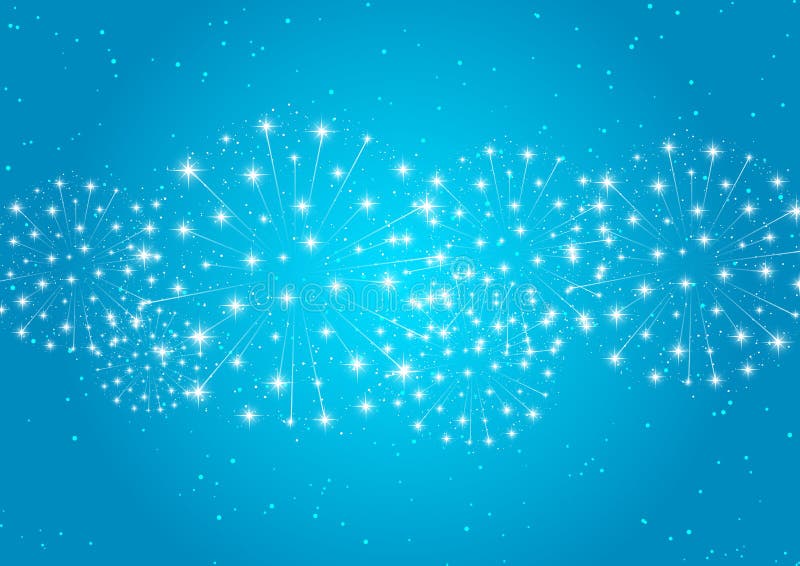 Starry Fireworks in Night Sky Stock Vector - Illustration of festival ...