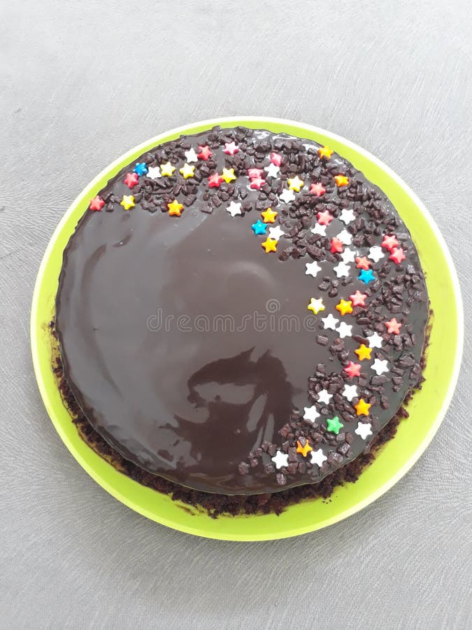 Starry Full of Chocolate Birthday Cake Stock Photo - Image of cake ...