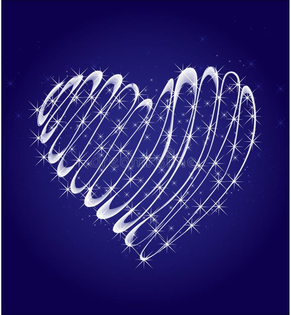 Starry heart stock illustration. Illustration of beautiful - 12516416