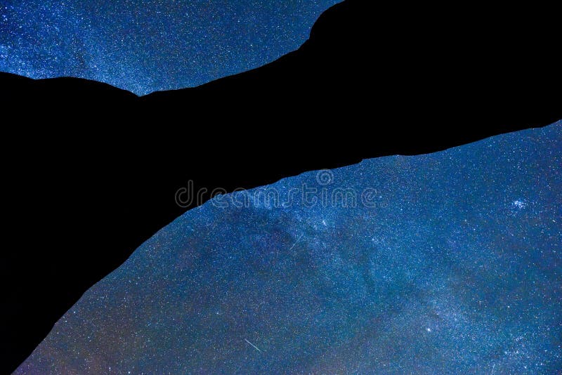 Starry Night at Arches National Park Stock Image - Image of night, moab ...