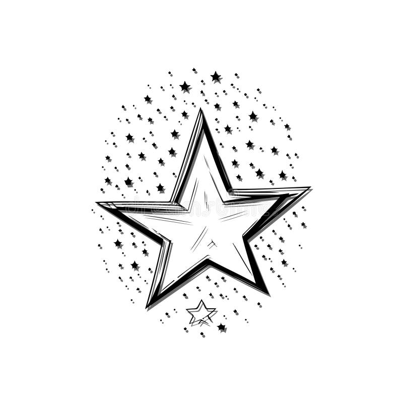 Starry Night, a Celestial Explosion of Shapes Stock Vector ...