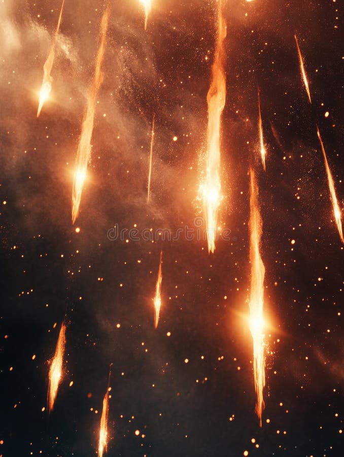 Starry Night with Explosive Fireworks Stock Photo - Image of vibrant ...