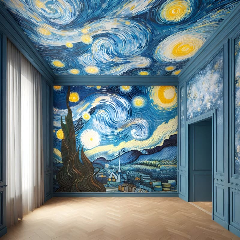 The Starry Night. stock illustration. Illustration of night - 323370031